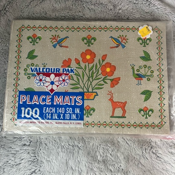 Dining | Vintage Valcour Pak Cross Stitch Place Mats Decor | Poshmark